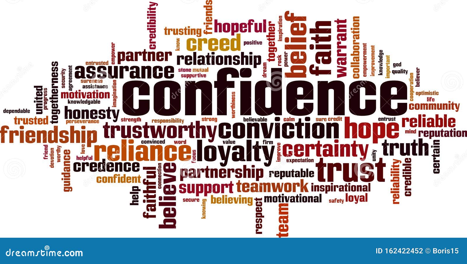Confidence word cloud stock vector. Illustration of trustworthy - 162422452