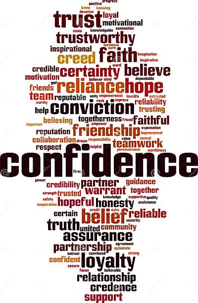Confidence word cloud stock vector. Illustration of faithful - 177419019