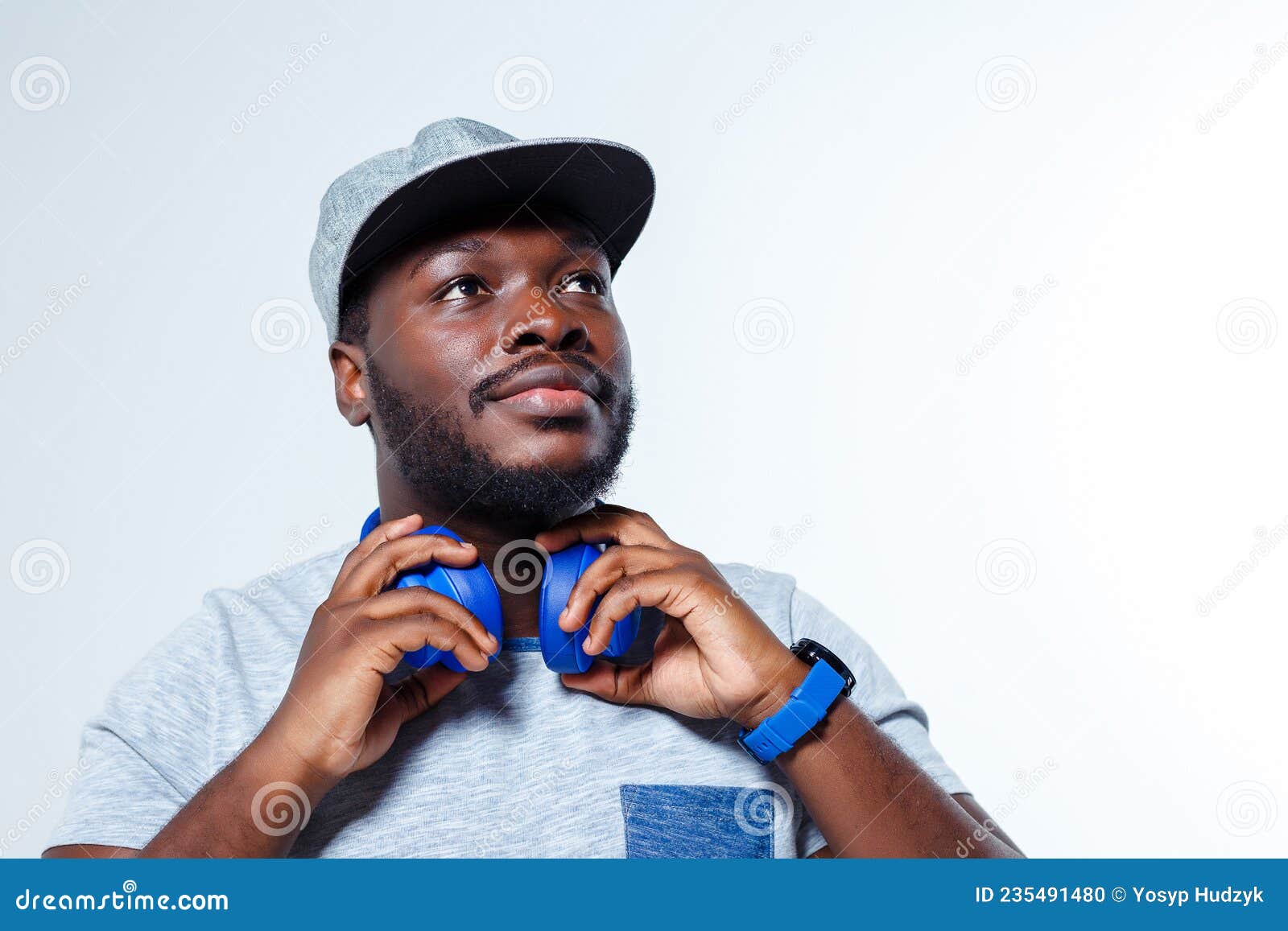 A Confident and Ambitious Man is Thinking about the Future Success ...