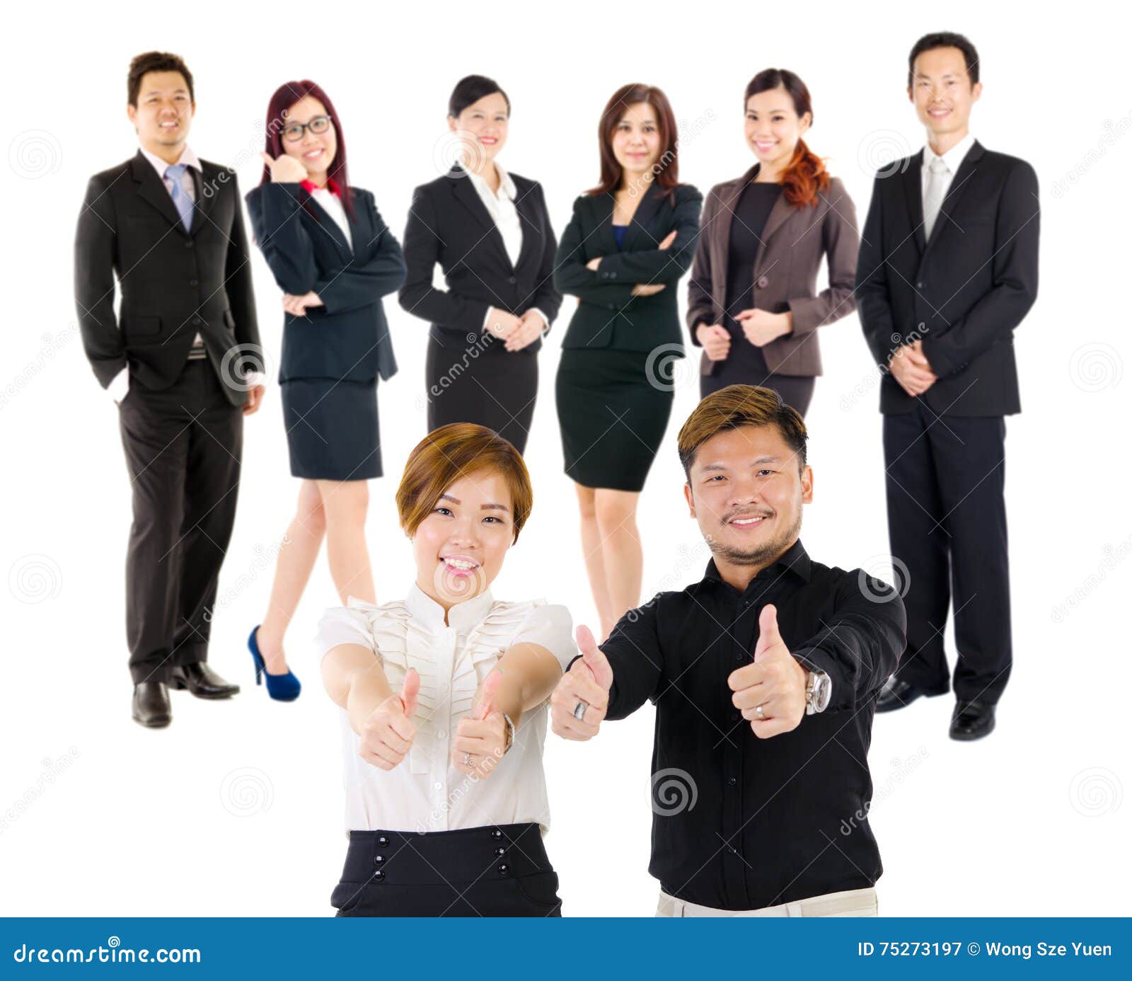 Confident Asian Business Team Stock Image - Image of girl, executive ...