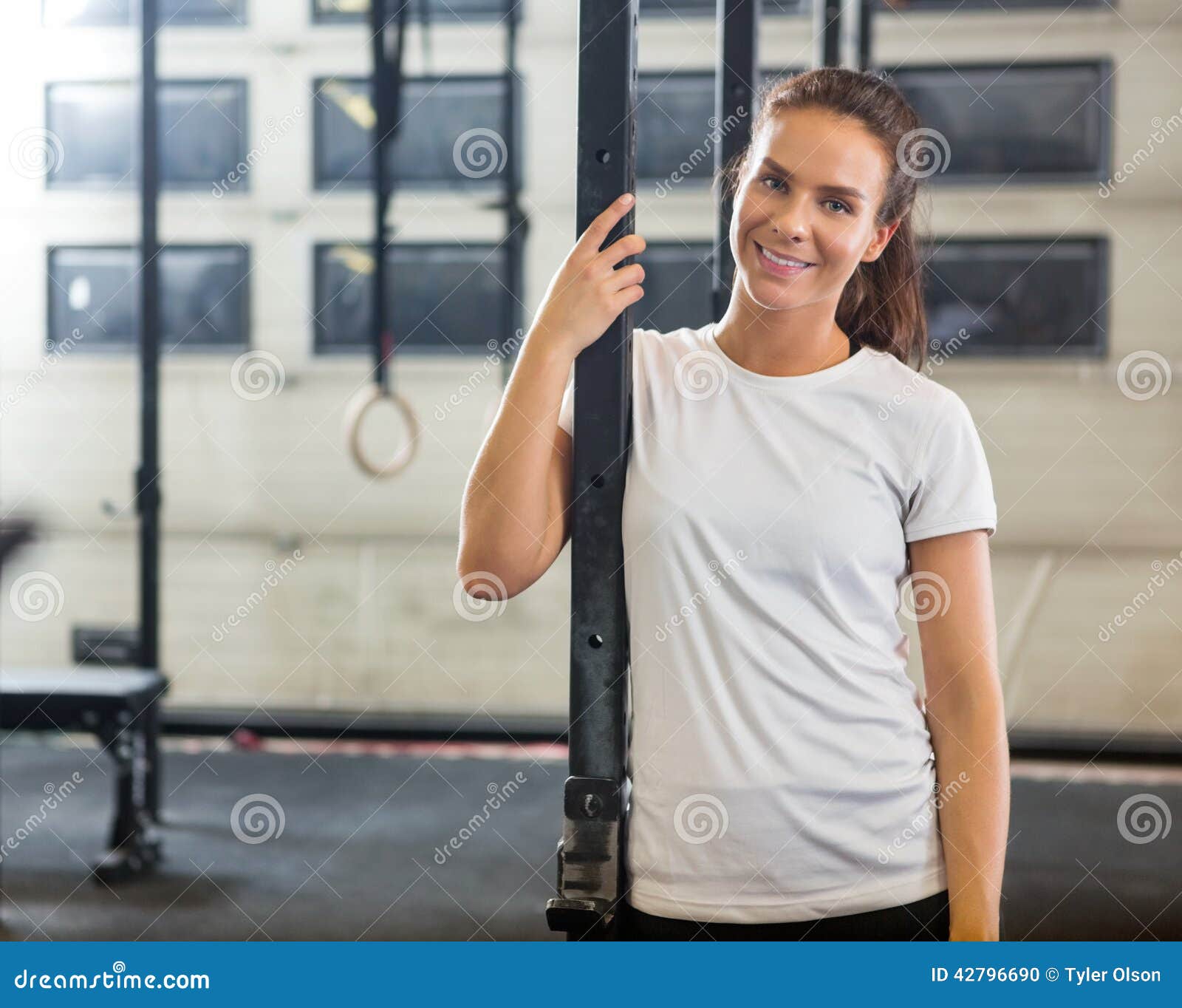 Confident Athlete at Gym stock photo. Image of front - 42796690 Confident Athlete at Gym stock photo. Image of front - 42796690