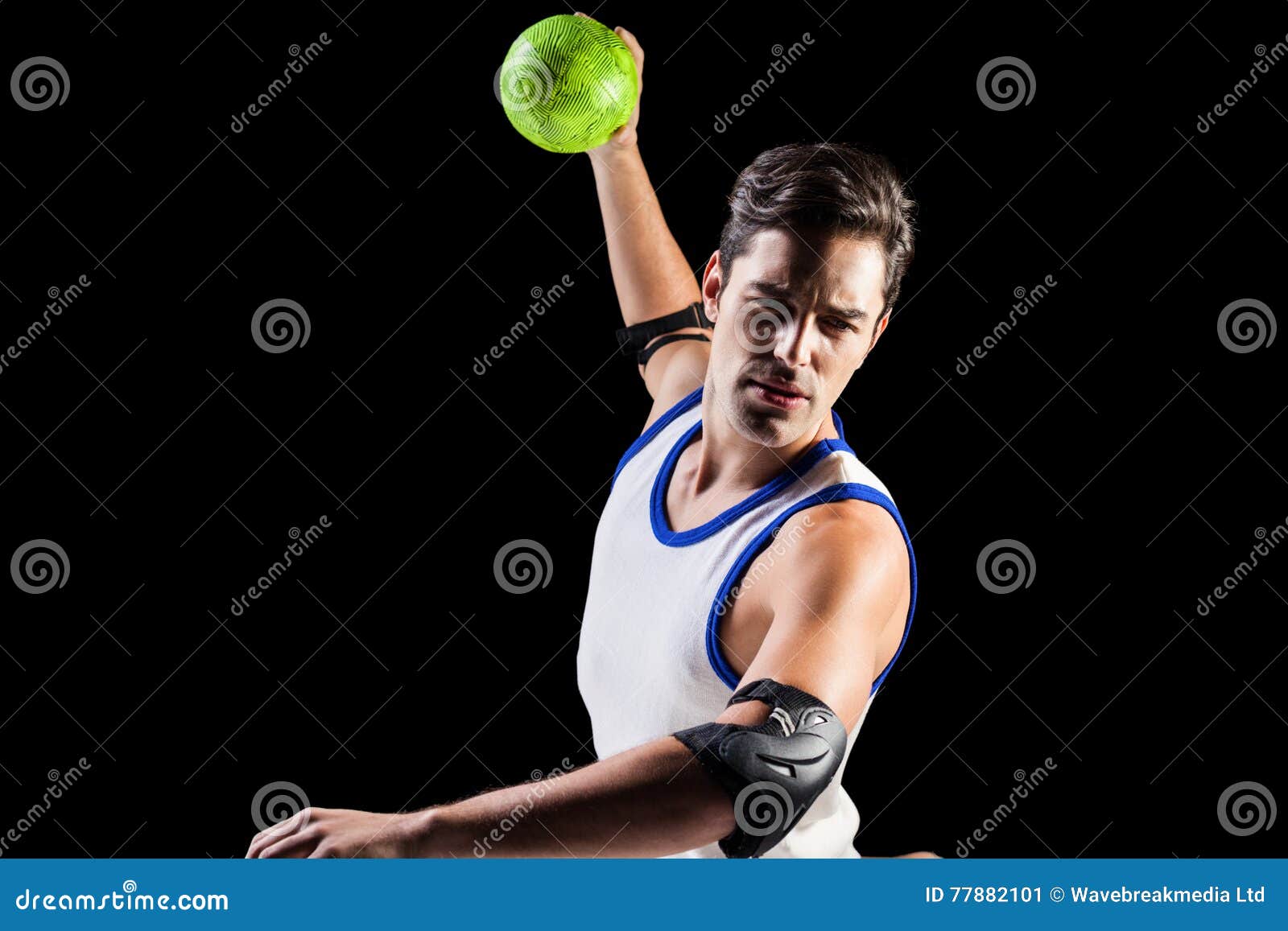 Confident Athlete Man Throwing a Ball Stock Image - Image of isolated ...
