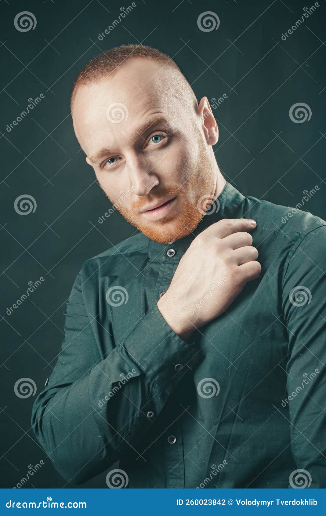Confident Attractive Man with Serious Face on Black. Stock Photo ...