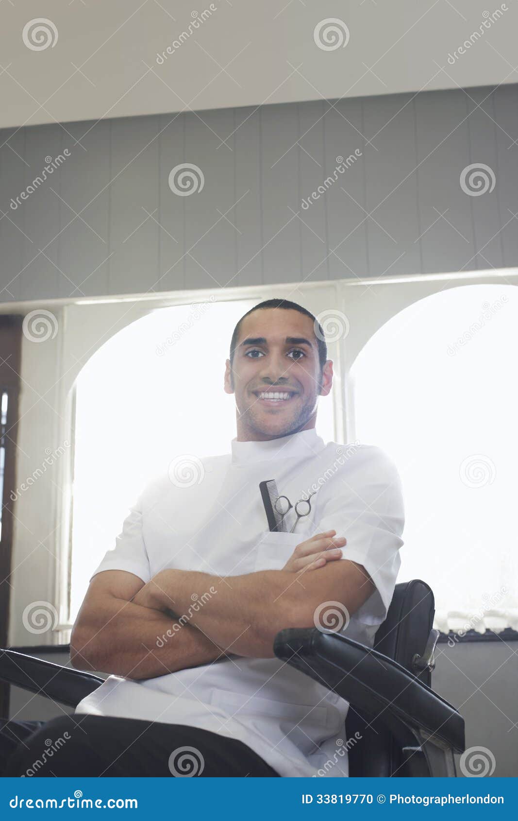 Confident Barber in Hair Salon Stock Photo - Image of hairstylist ... Confident Barber in Hair Salon Stock Photo - Image of hairstylist ...
