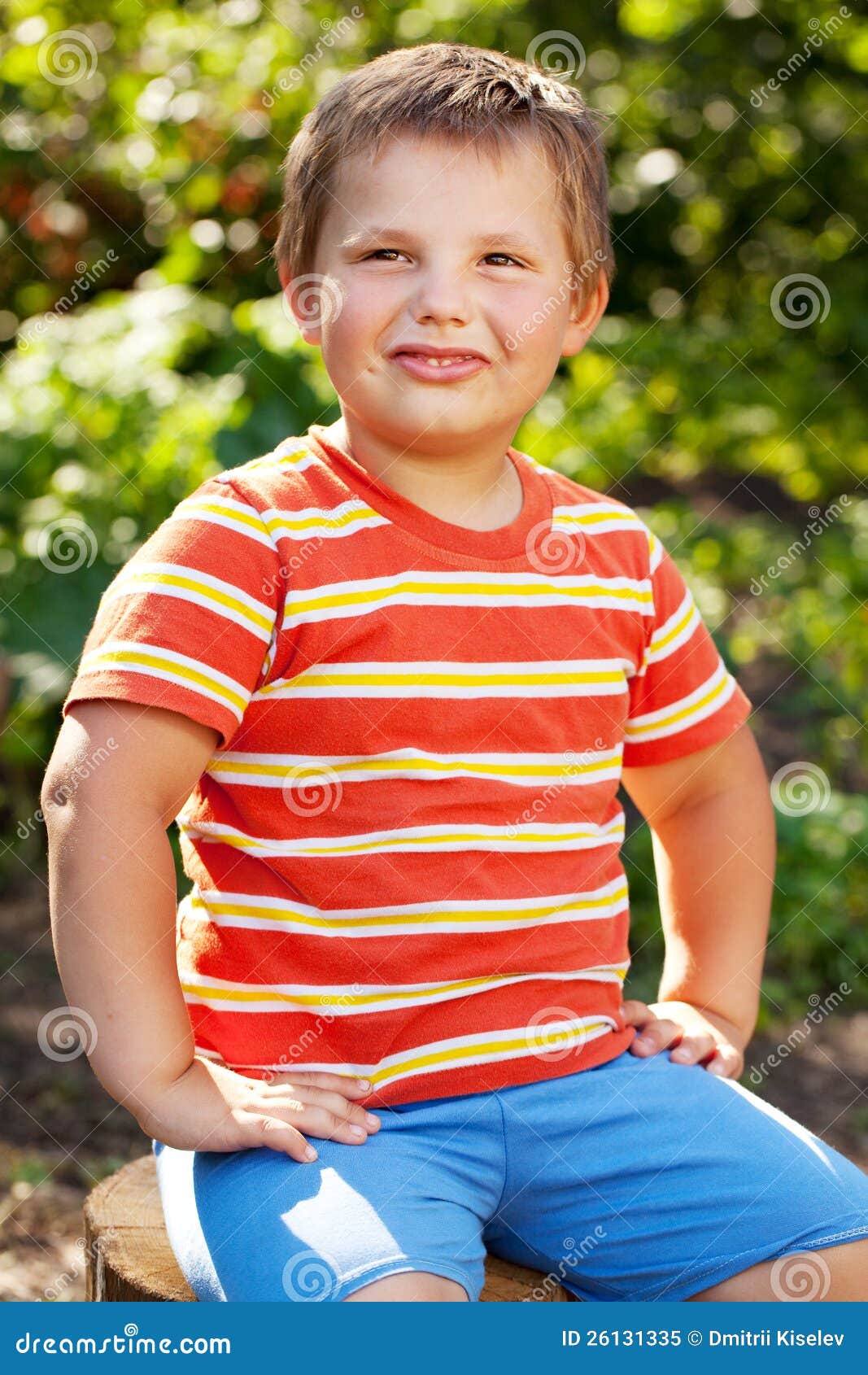 Confident Boy in the Striped Shirt Stock Image - Image of delectation ...