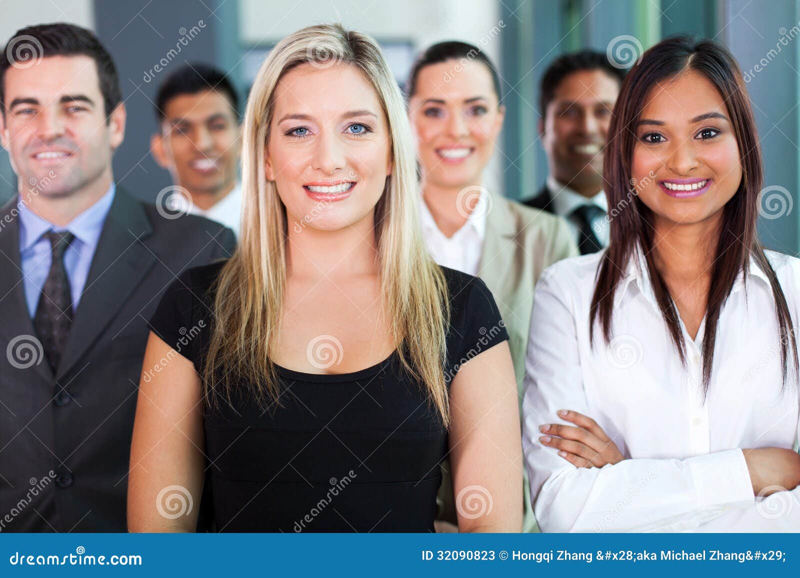 Confident business group stock image. Image of blond - 32090823