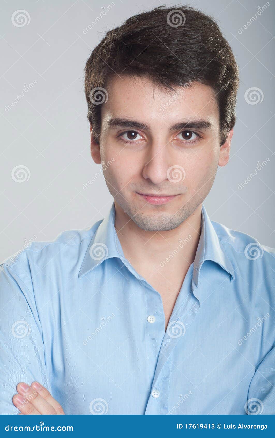 Confident business man stock image. Image of grey, confidence - 17619413