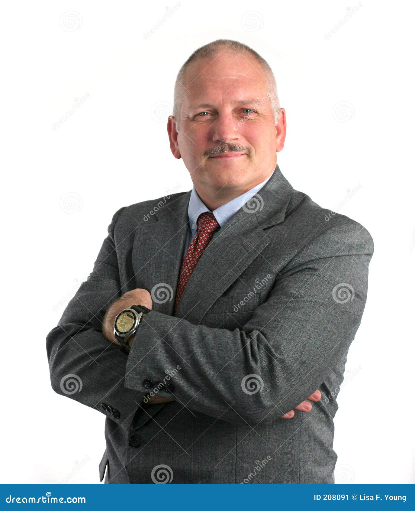 Confident Business Man stock image. Image of crossed, grey - 208091