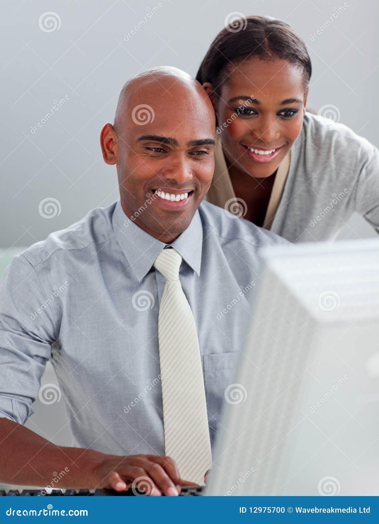 Confident Business Partners Working Together Stock Photo - Image of ...