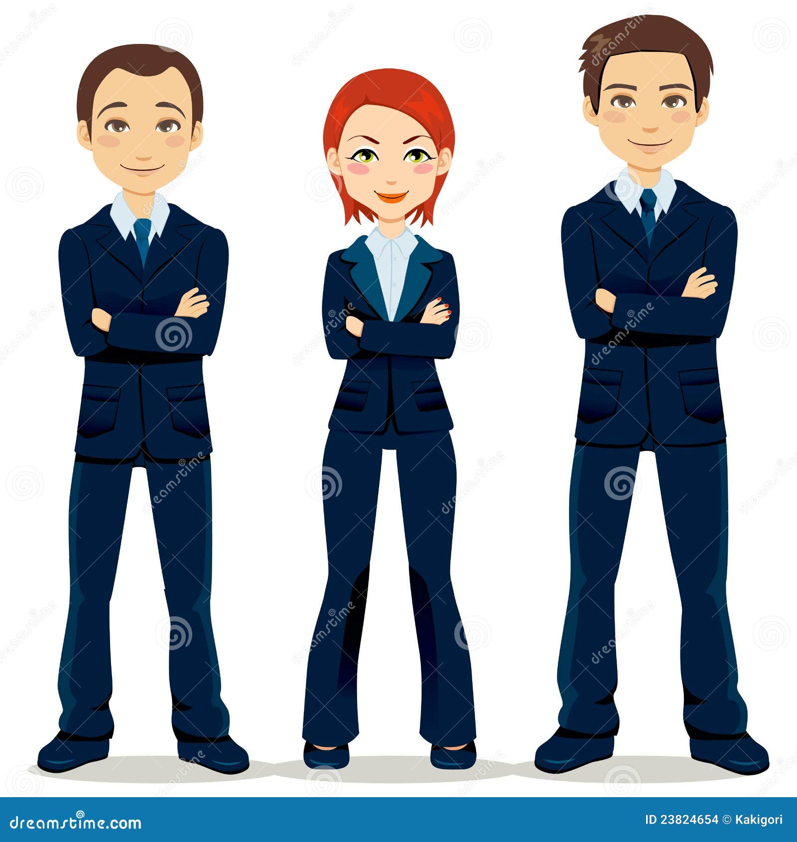 Confident Business Team stock vector. Illustration of male - 23824654