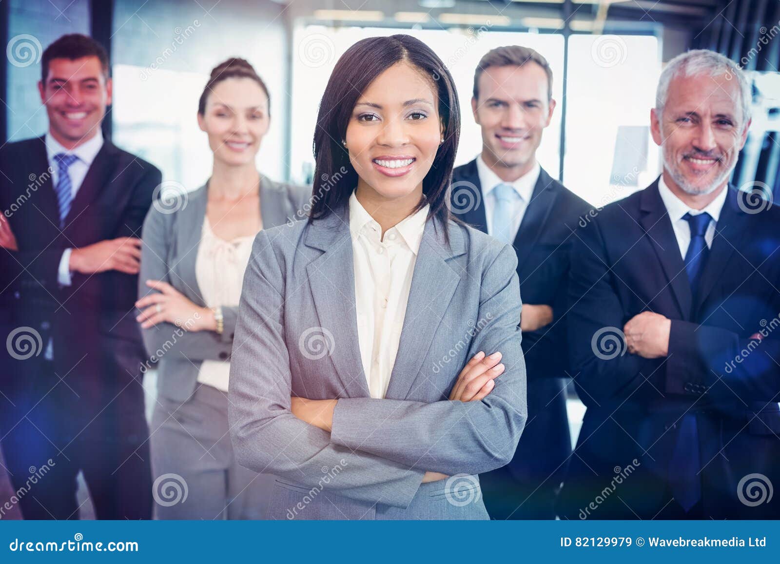 Confident Business Team in Office Stock Image - Image of corporate ...