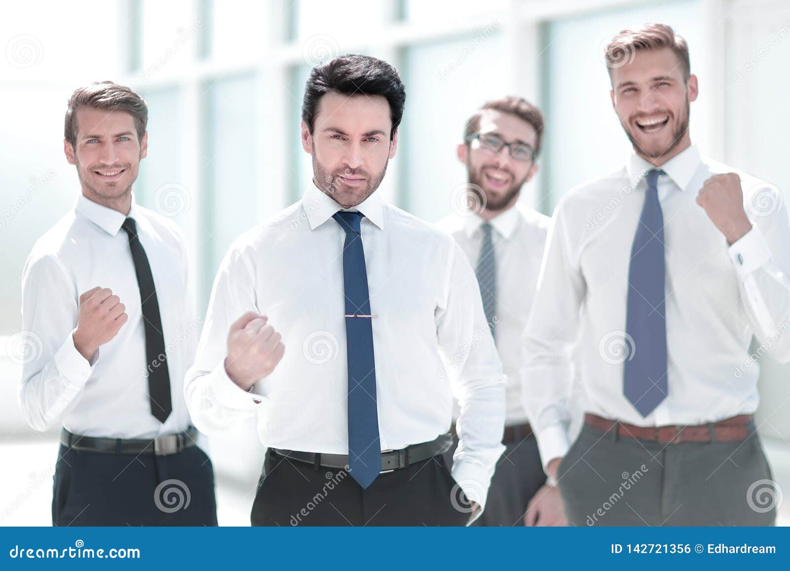 Confident Business Team Standing in the Office. Stock Photo - Image of ...