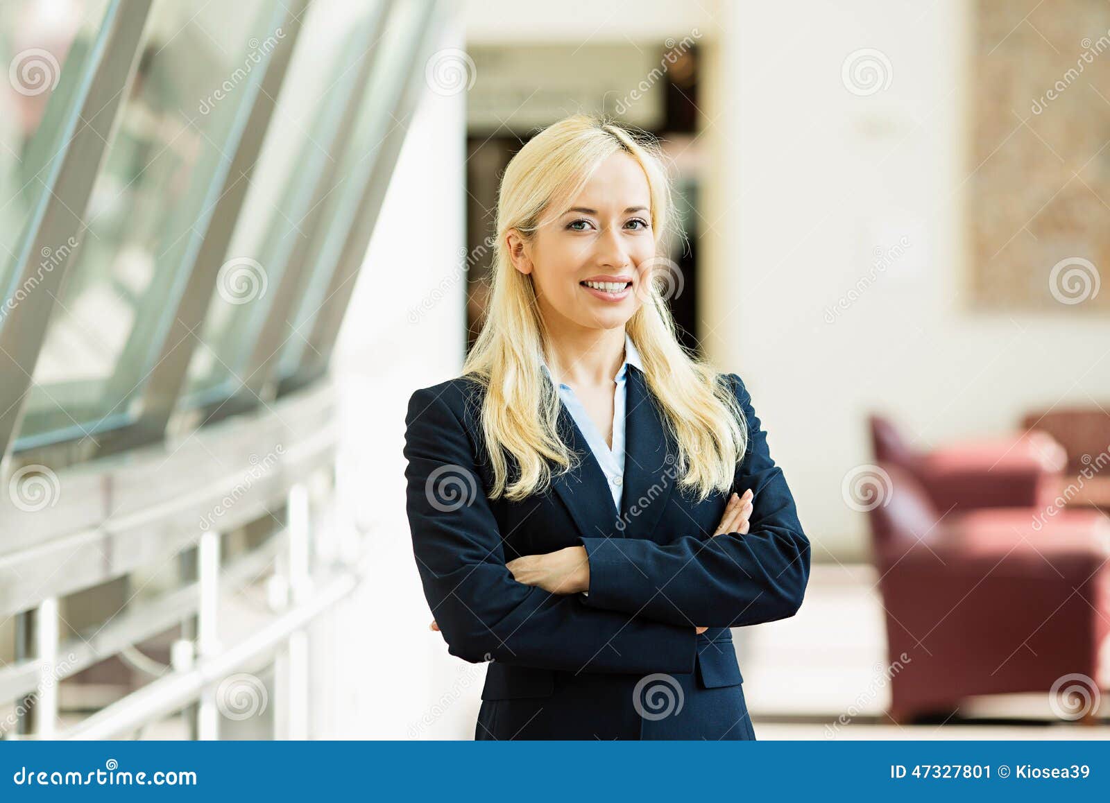 Confident Business Woman With Arms Crossed Stock Image Image Of