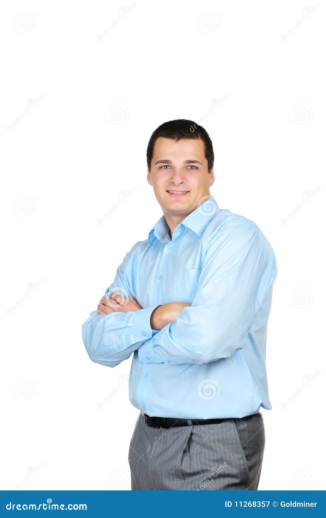 Confident Businessman Isolated on White Stock Image - Image of ...