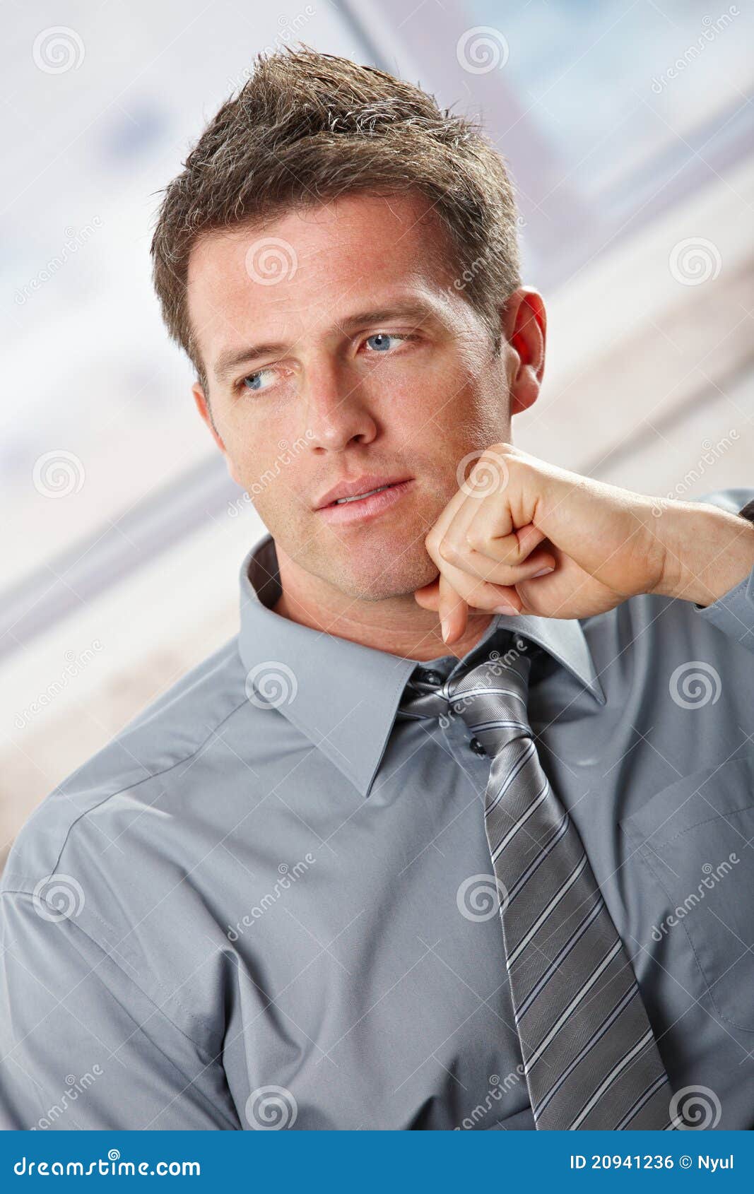 Confident Businessman Looking Aside Stock Photo - Image of european ...