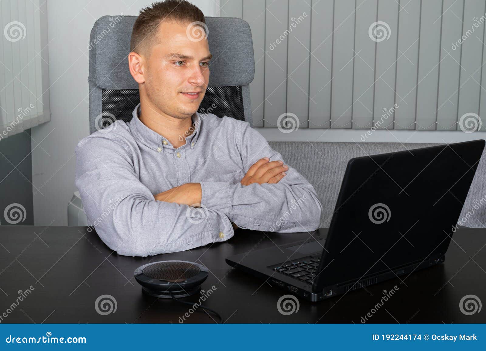 Confident Businessman in Office Stock Photo - Image of happy, adviser ...