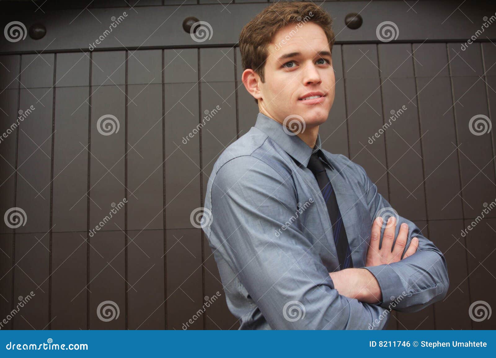 Confident Businessman Smiling Stock Photo - Image of aspirations ...