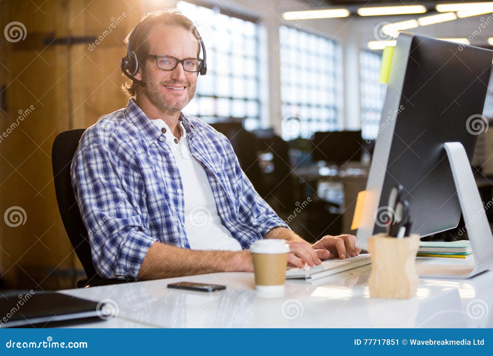 26,887 Confident Businessman Working Computer Desk Stock Photos - Free ...