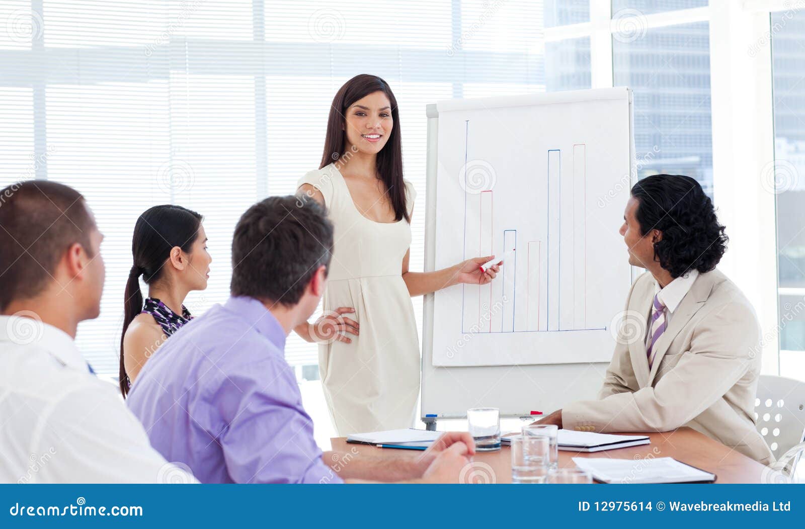 Confident Businesswoman Doing a Presentation Stock Photo - Image of ...