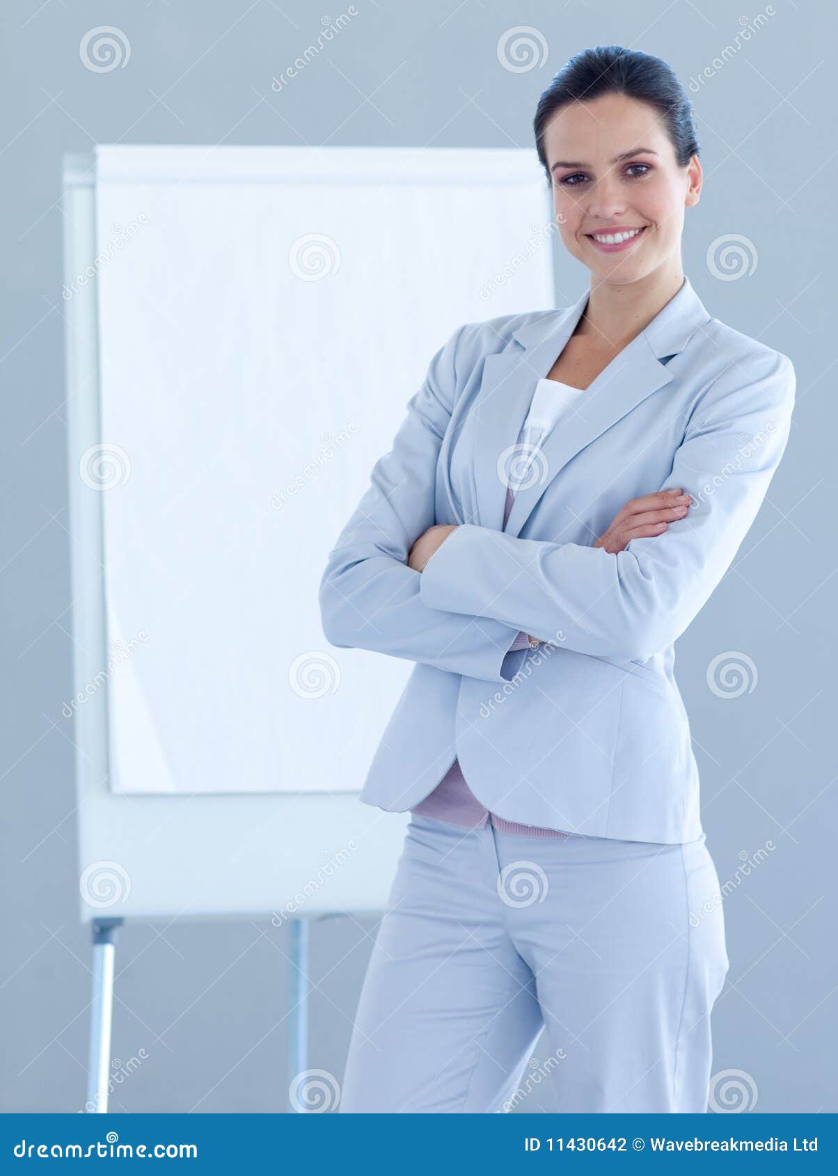 Confident Businesswoman Giving a Presentation Stock Photo - Image of ...