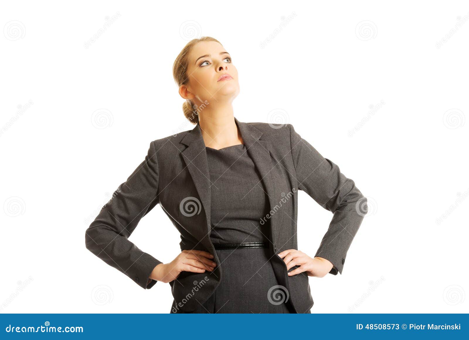 Confident Businesswoman Standing Stock Image - Image of beautiful ...