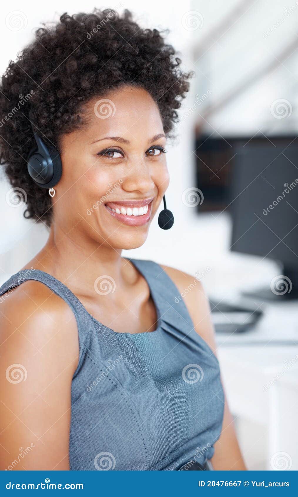 Confident Call Center Employee Stock Image - Image of conversation ...