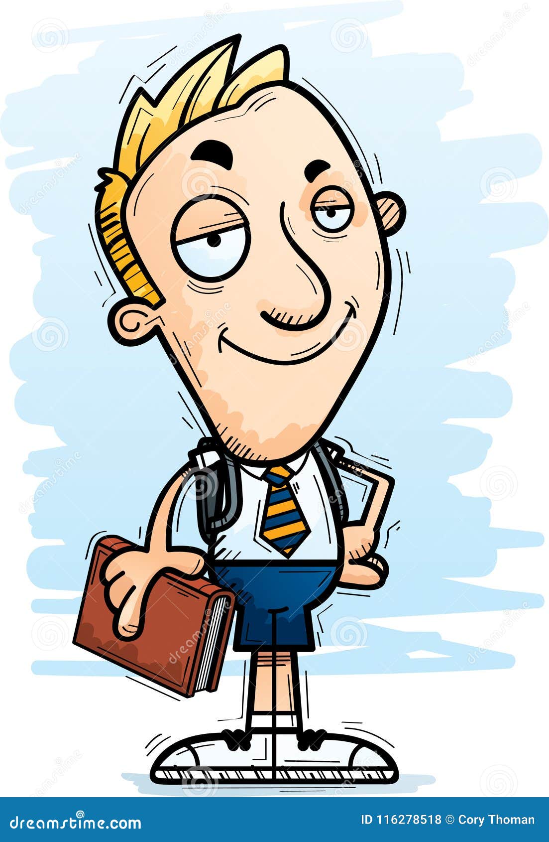 Confident Cartoon Man Student Stock Vector - Illustration of book ...