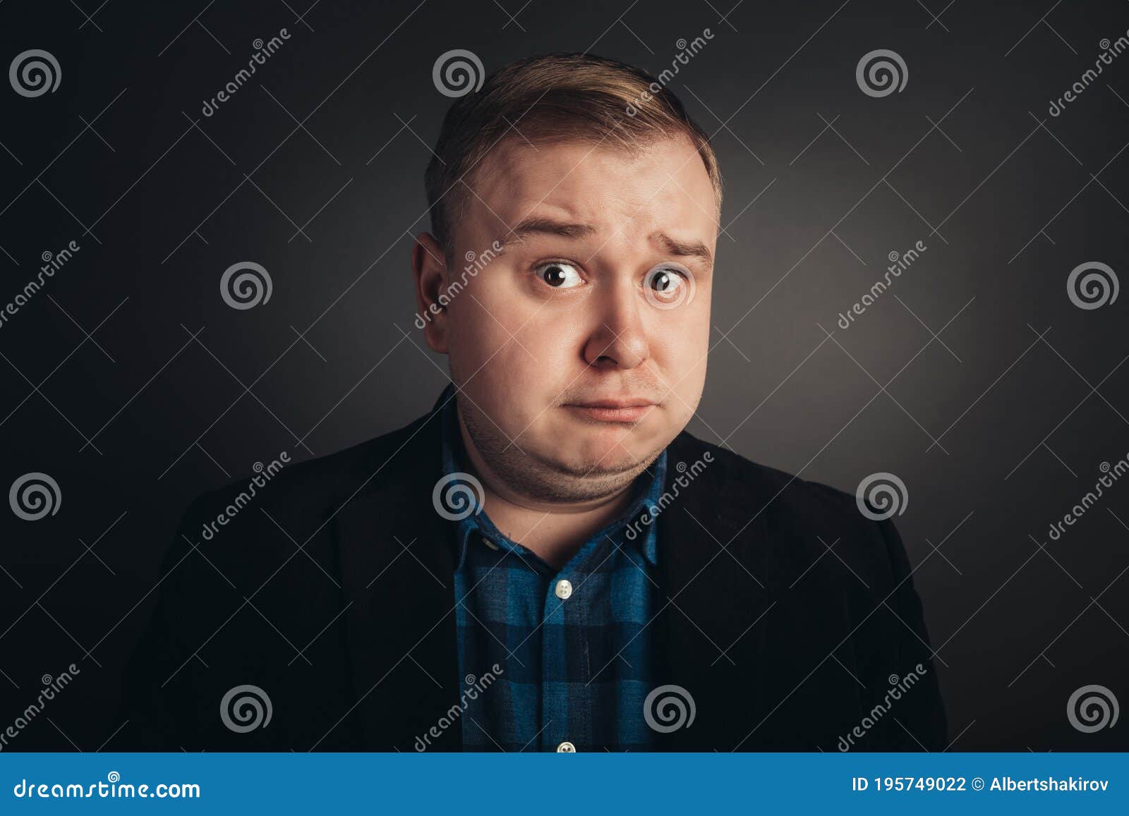 Caucasian Fat Man Looking at Camera Stock Photo - Image of face ...
