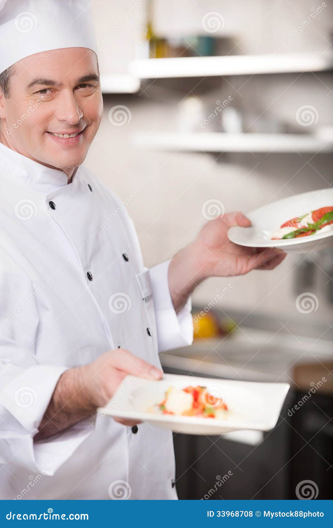 Confident chef. stock photo. Image of occupation, holding - 33968708
