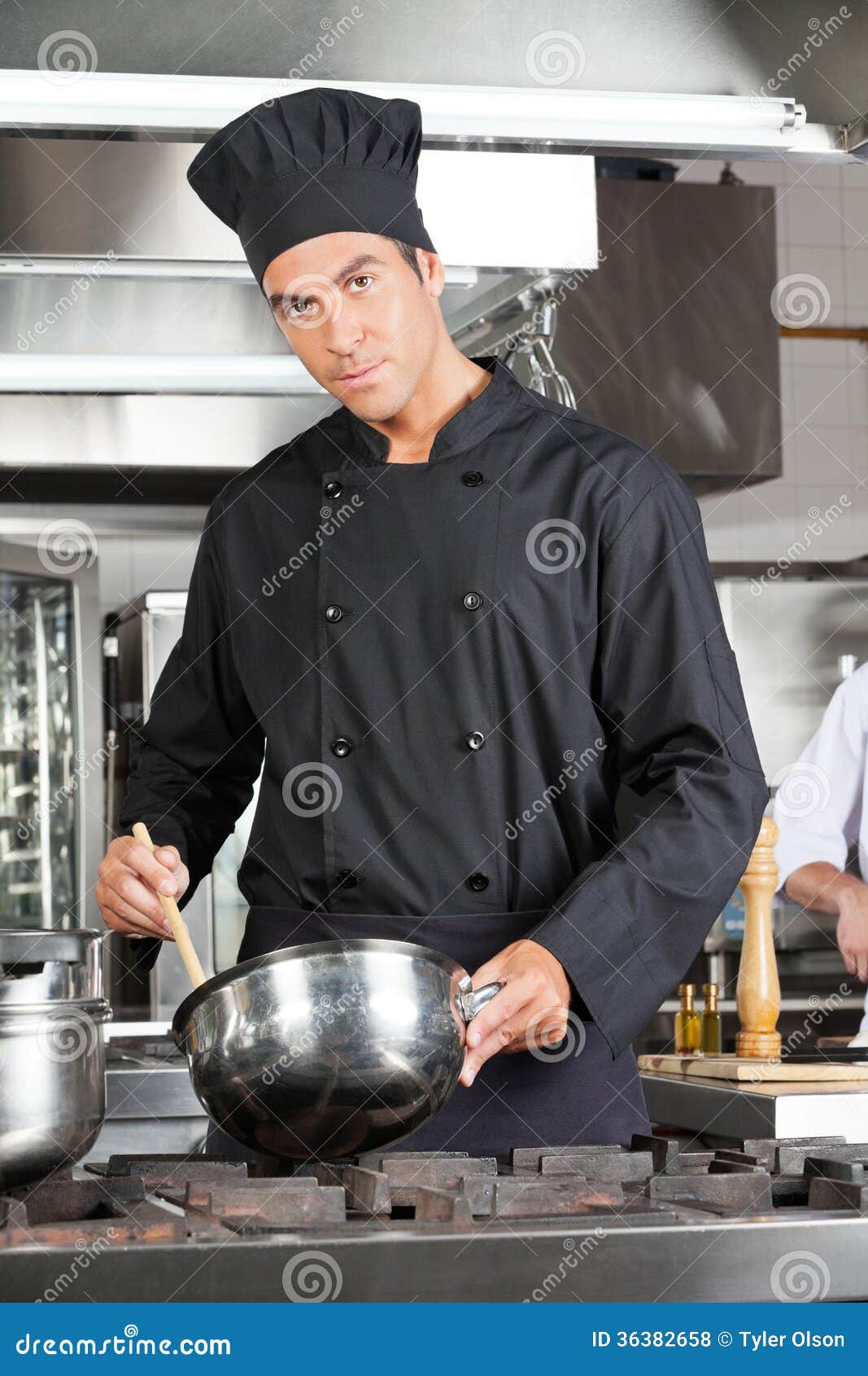Confident Chef Preparing Food Stock Photo - Image of confident ...