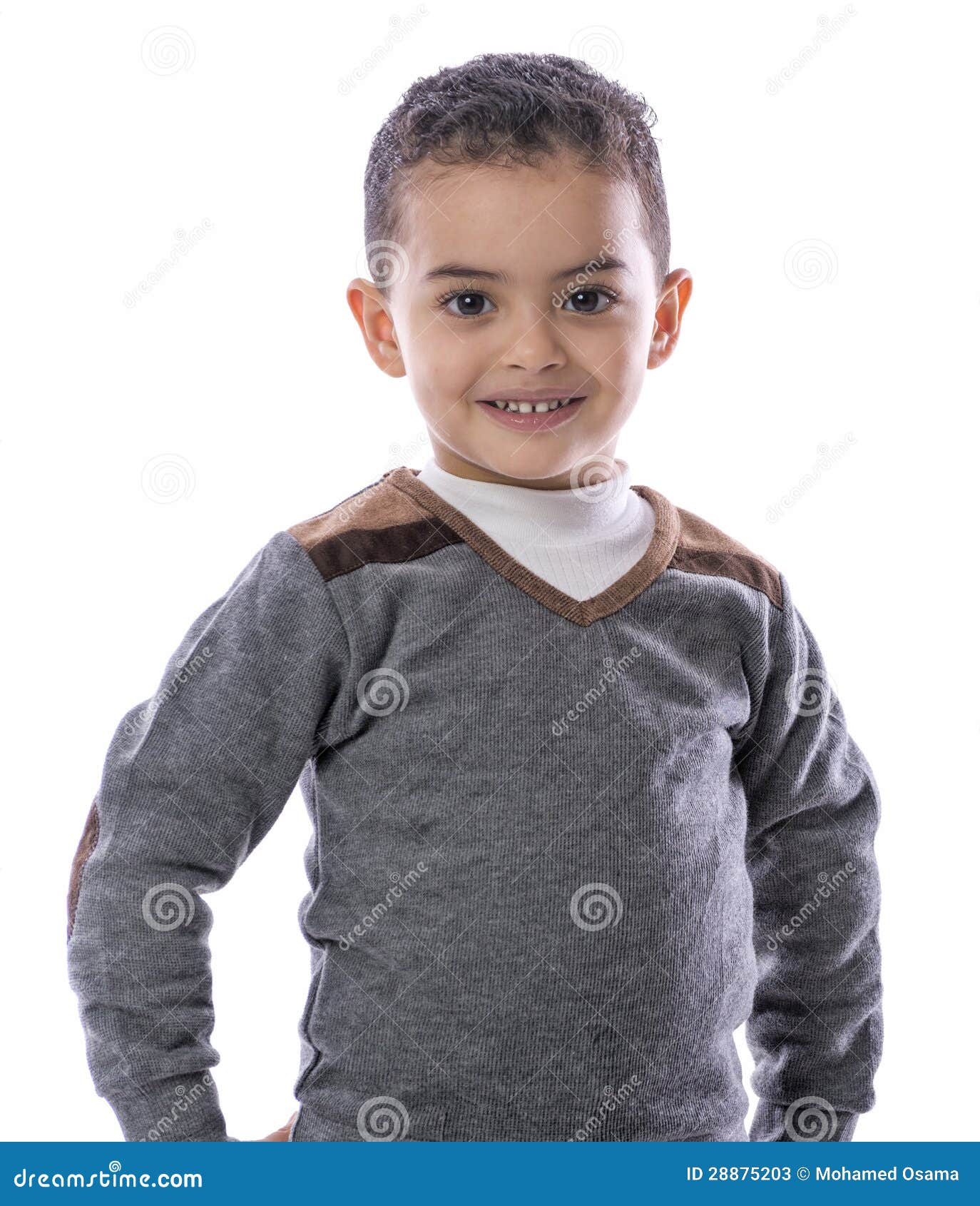 Confident Child Standing with a Smile Stock Image - Image of feel ...