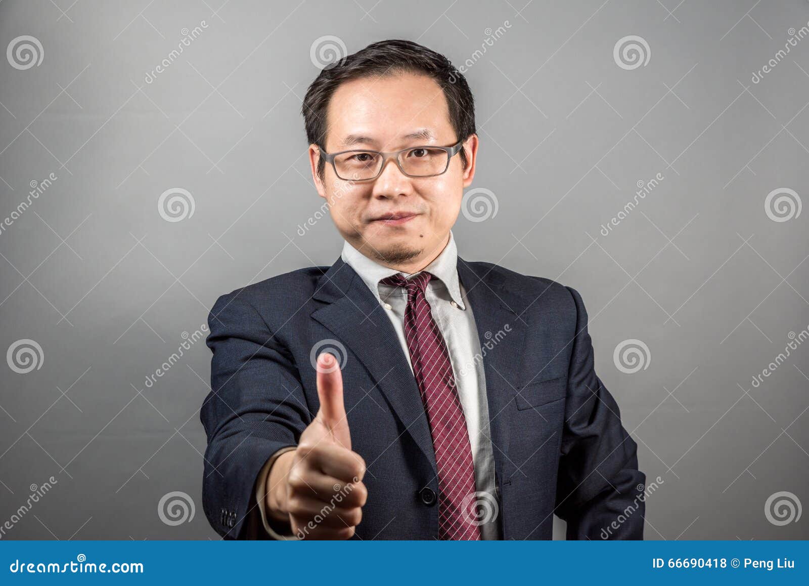 Confident Chinese Businessman Stock Photo - Image of person, grey: 66690418