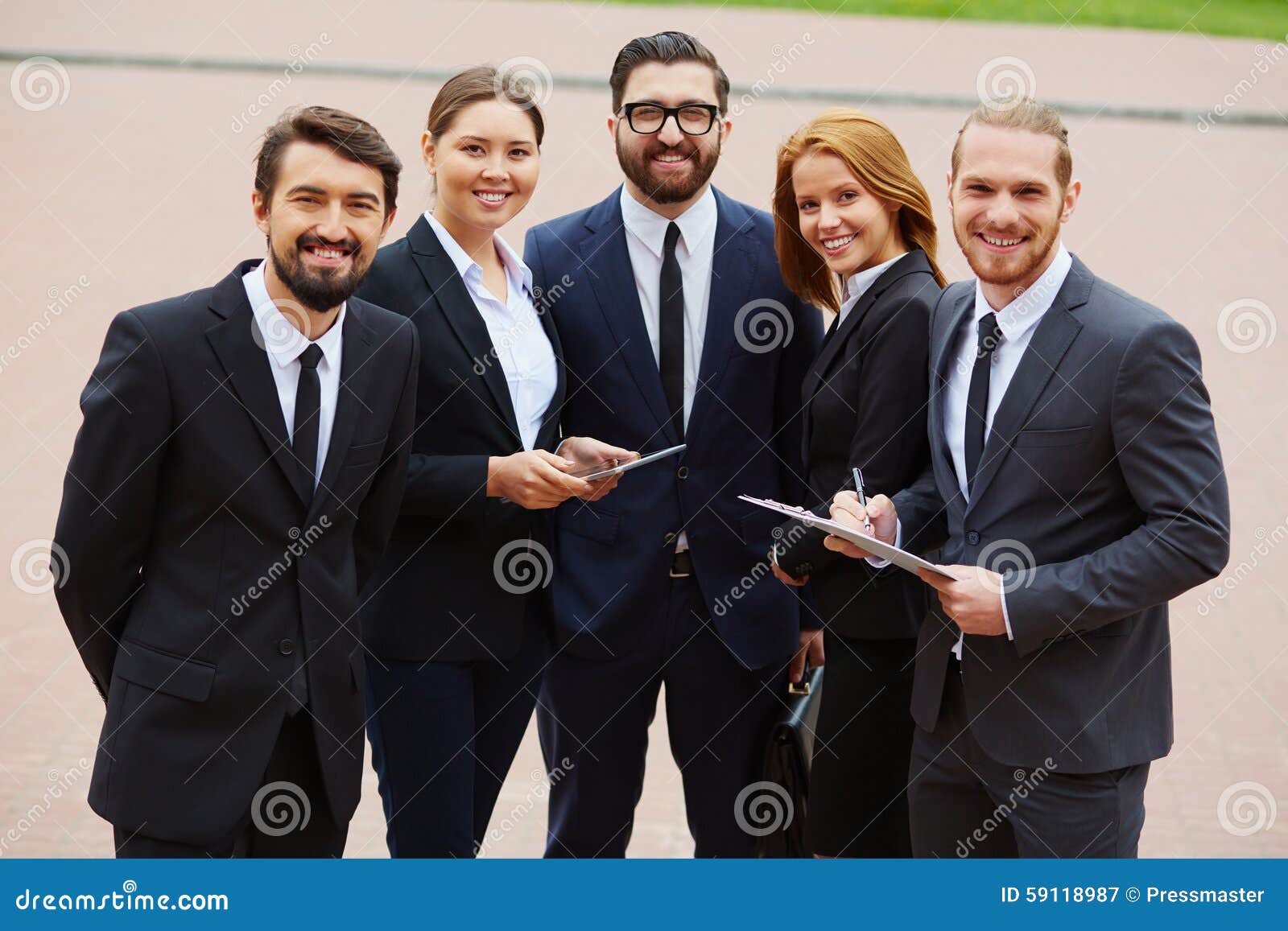Confident colleagues stock image. Image of adult, elegant - 59118987