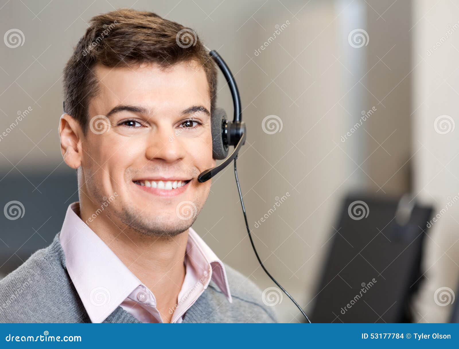 Confident Customer Service Representative in Stock Photo - Image of ...