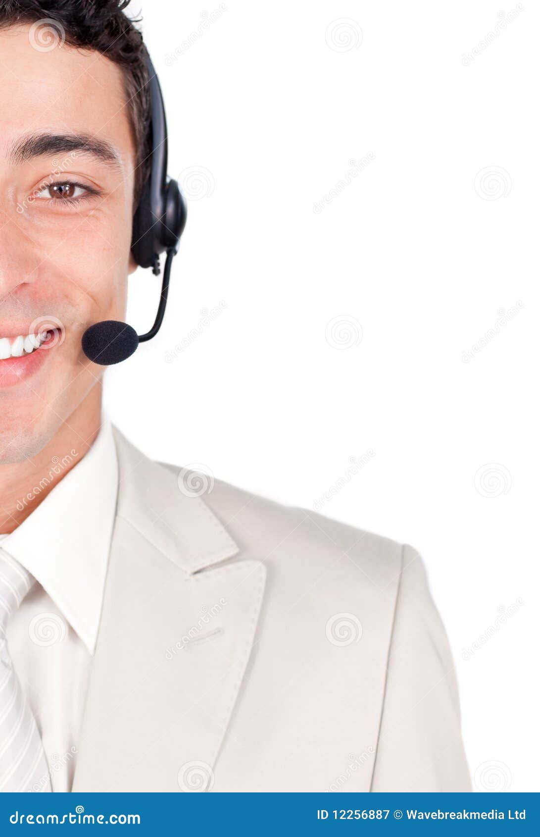 Man Confident Customer Male Buyer Client Wear White Shirt Choose Auto ...