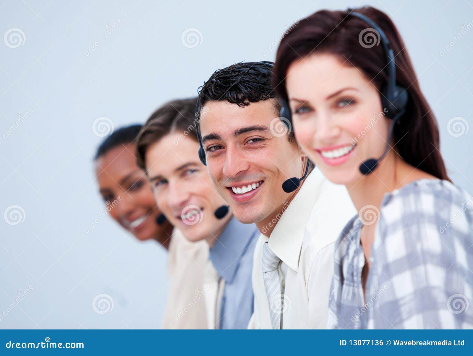 Confident Customer Service Representatives Stock Photo - Image of asian ...