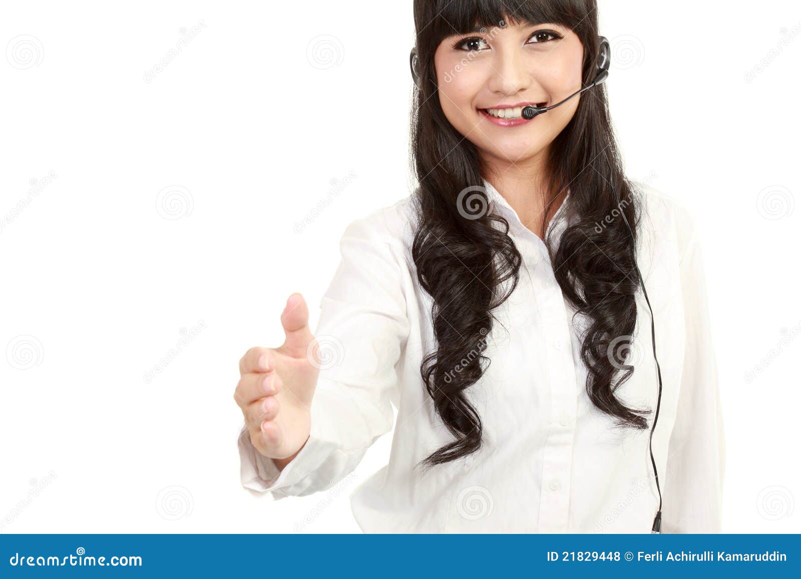 Confident Customer Service Agent Using A Headset Stock Image ...