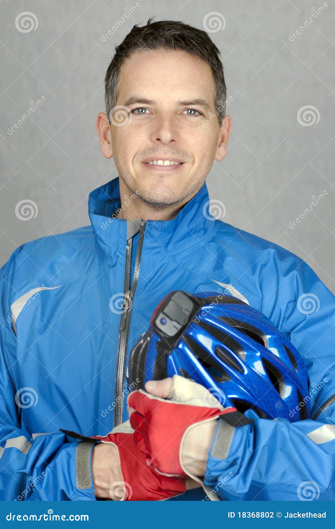 Confident Cyclist stock photo. Image of gear, person - 18368802