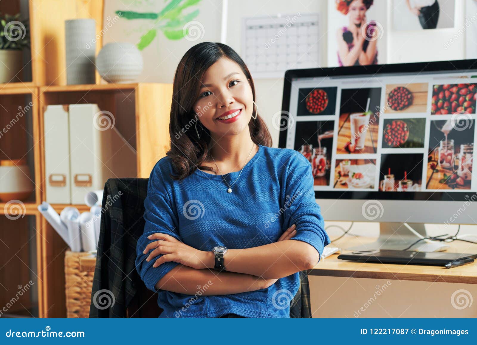 Confident designer stock image. Image of portrait, drawing - 122217087