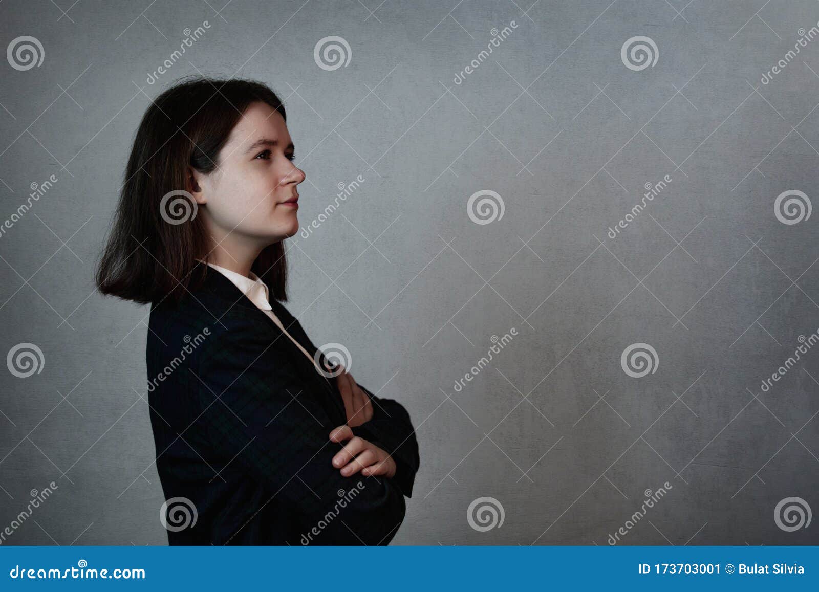 Confident and Determined Businesswoman Positive Face Expression ...
