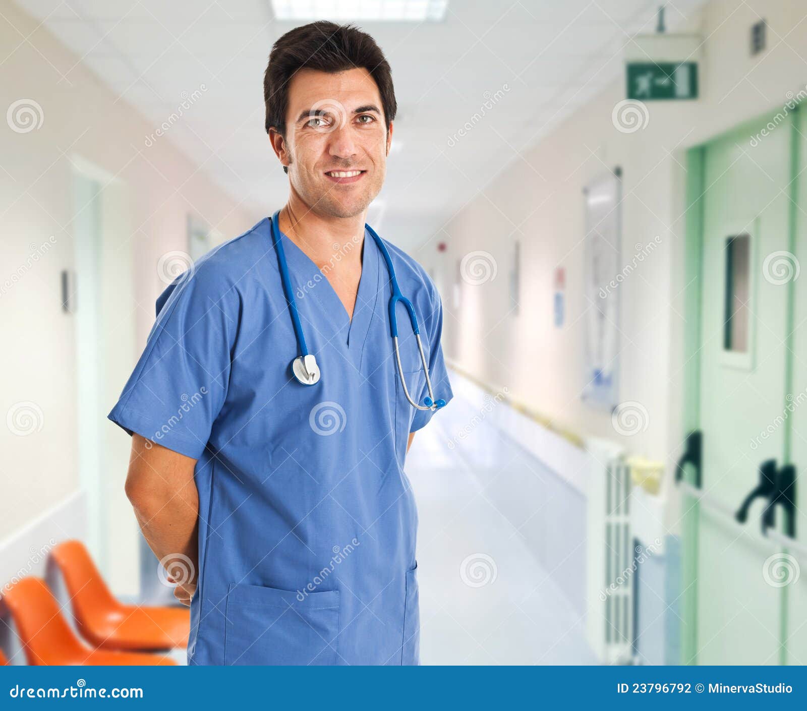 Confident doctor stock photo. Image of hospital, happy - 23796792