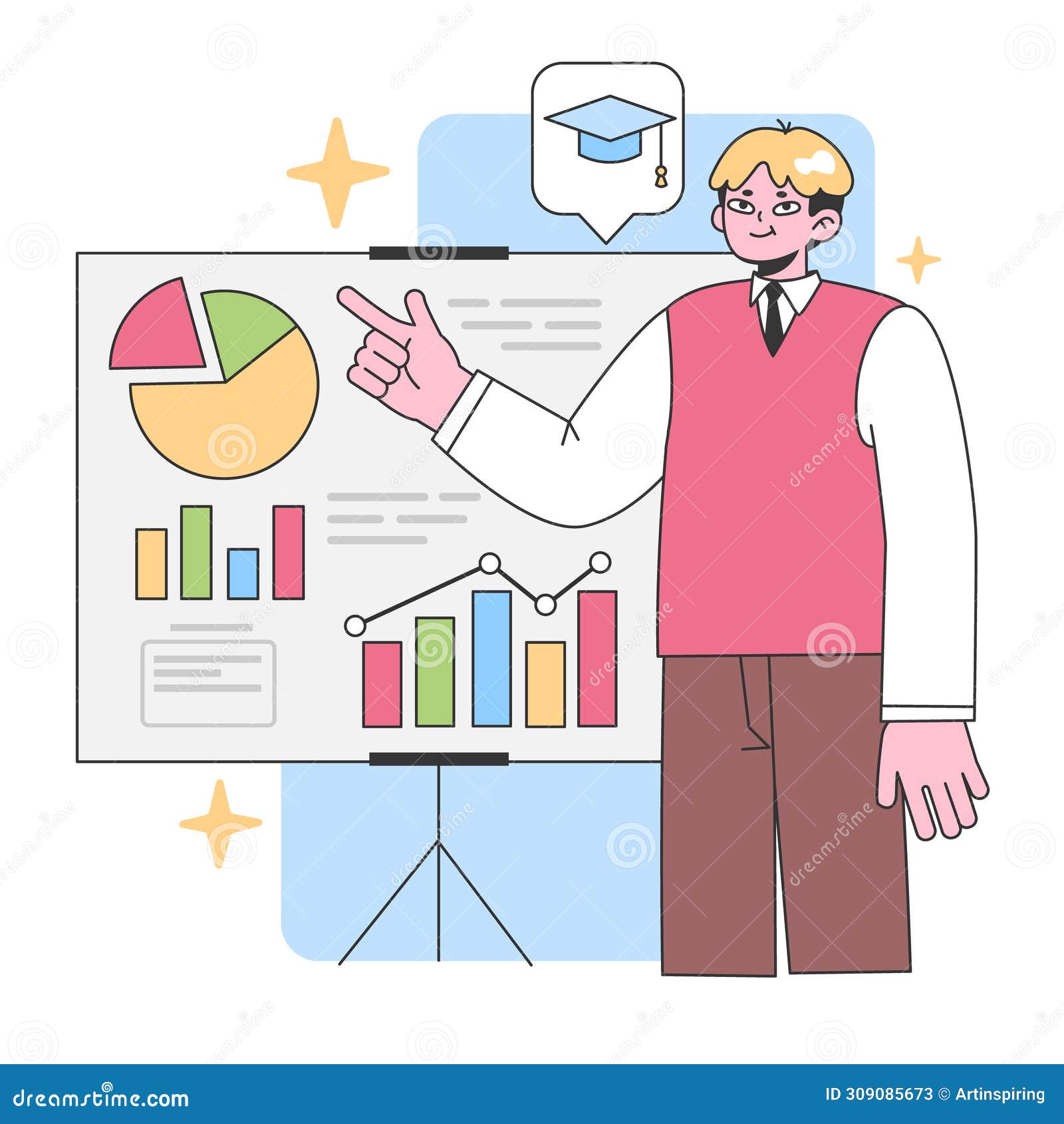 Classroom Stats Icon In Trendy Design Style. Classroom Stats Icon ...