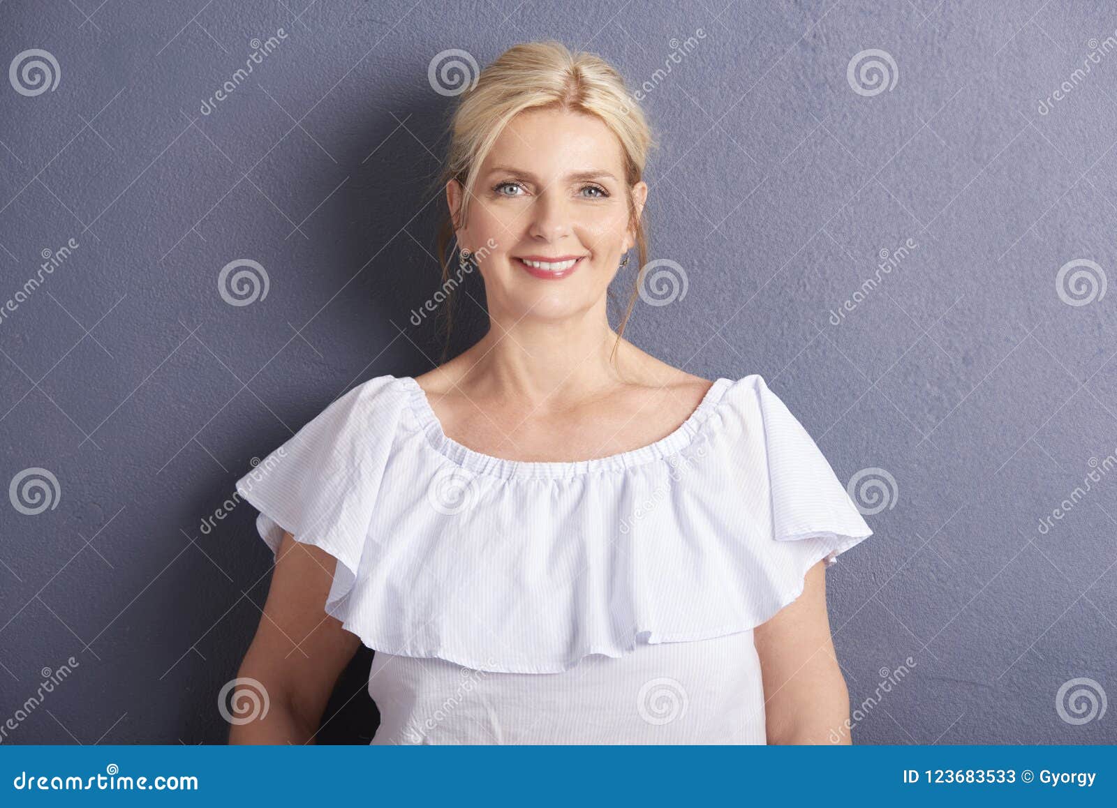 Ageless Beautiful Woman Portrait Stock Image Image Of Positivity