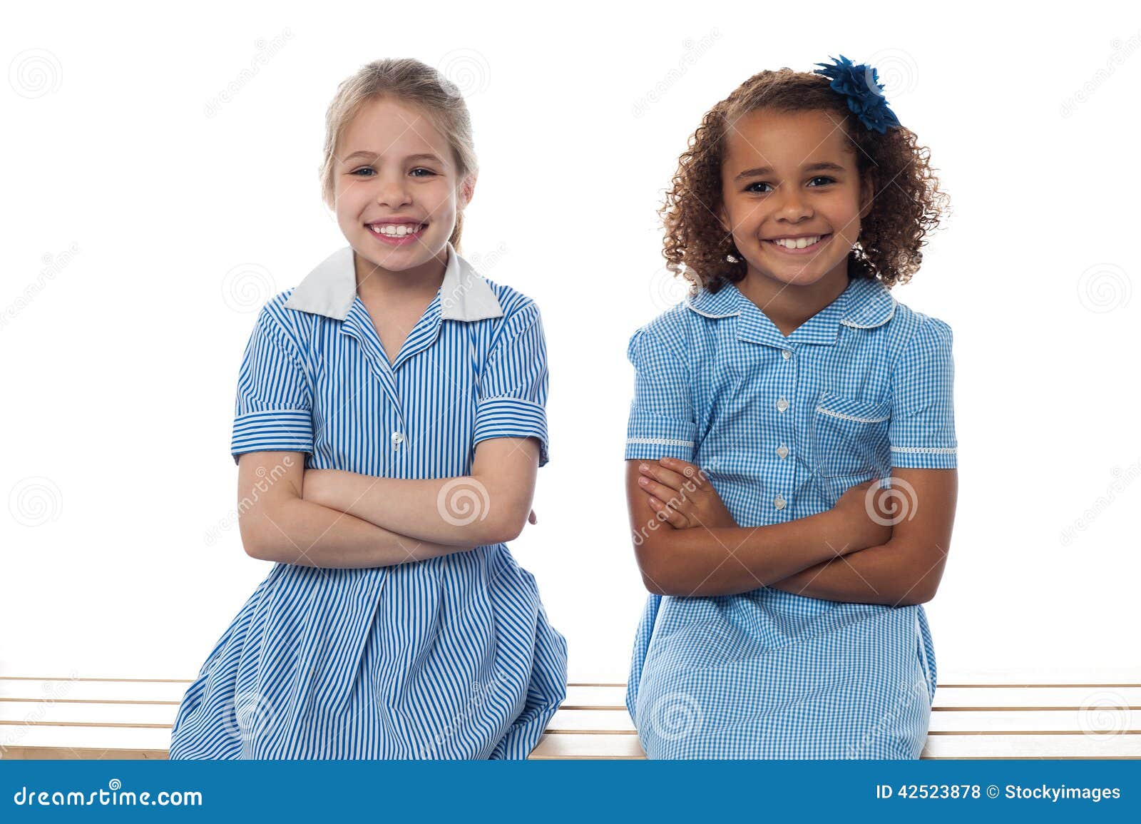 Confident Elementary School Girls Stock Photo - Image of friends ...