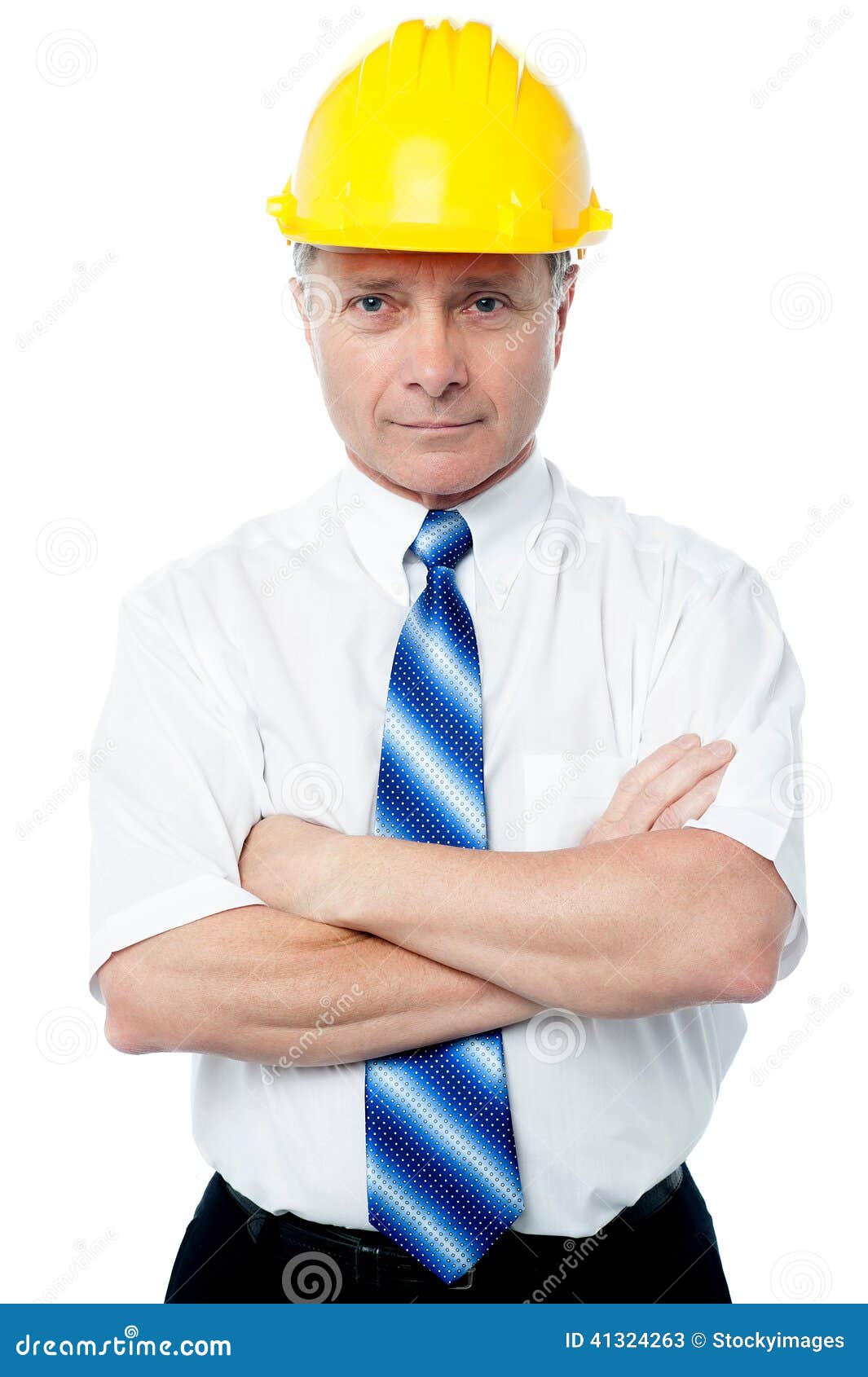 Confident Experienced Male Engineer Stock Image - Image of mature ...