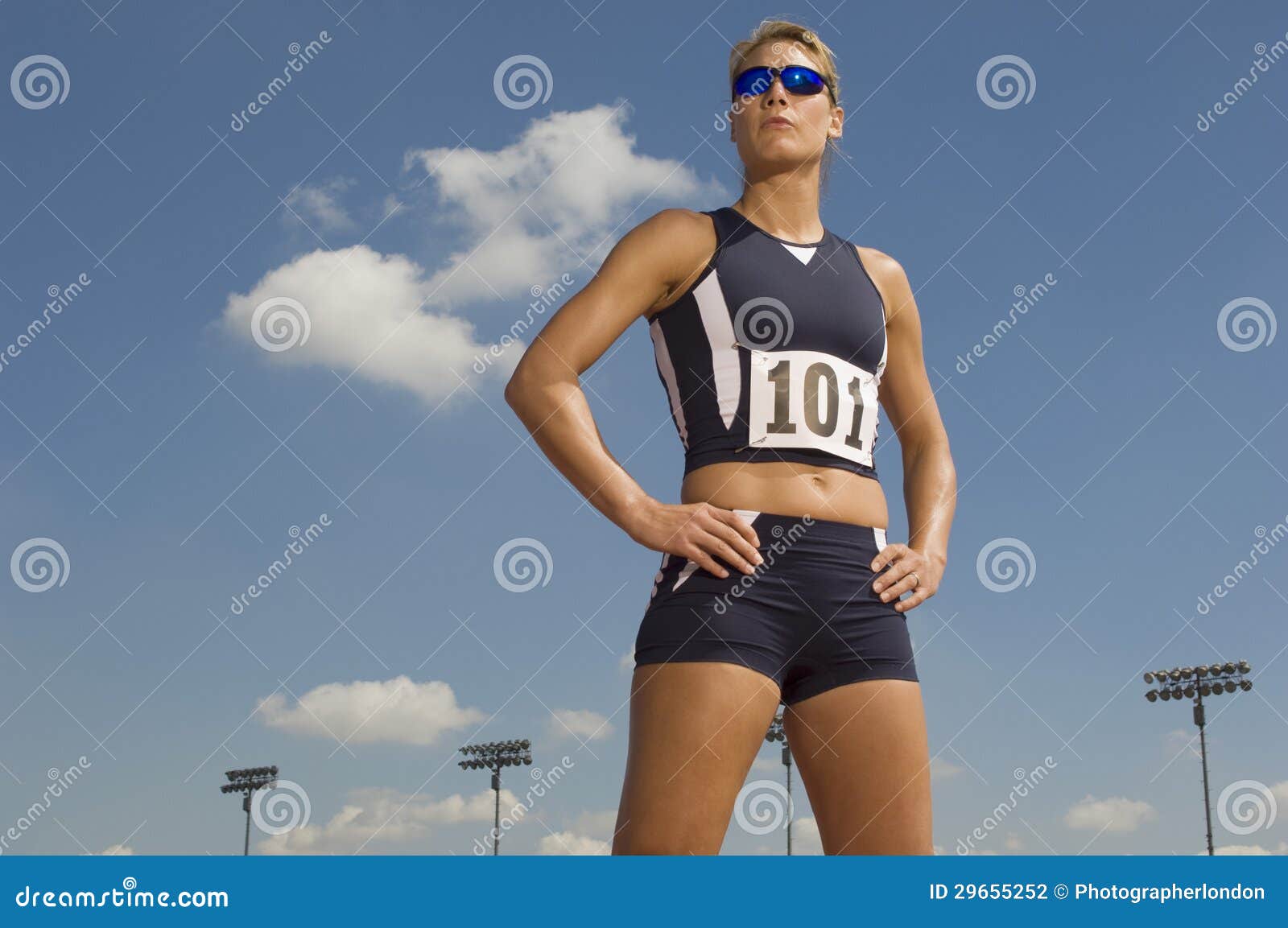 Confident Female Athlete Looking Away Stock Photo - Image of away ...