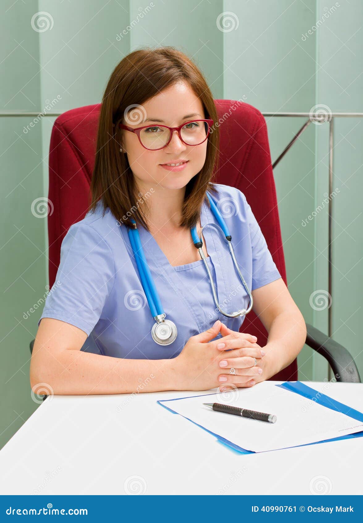 Confident female doctor stock image. Image of healthy - 40990761