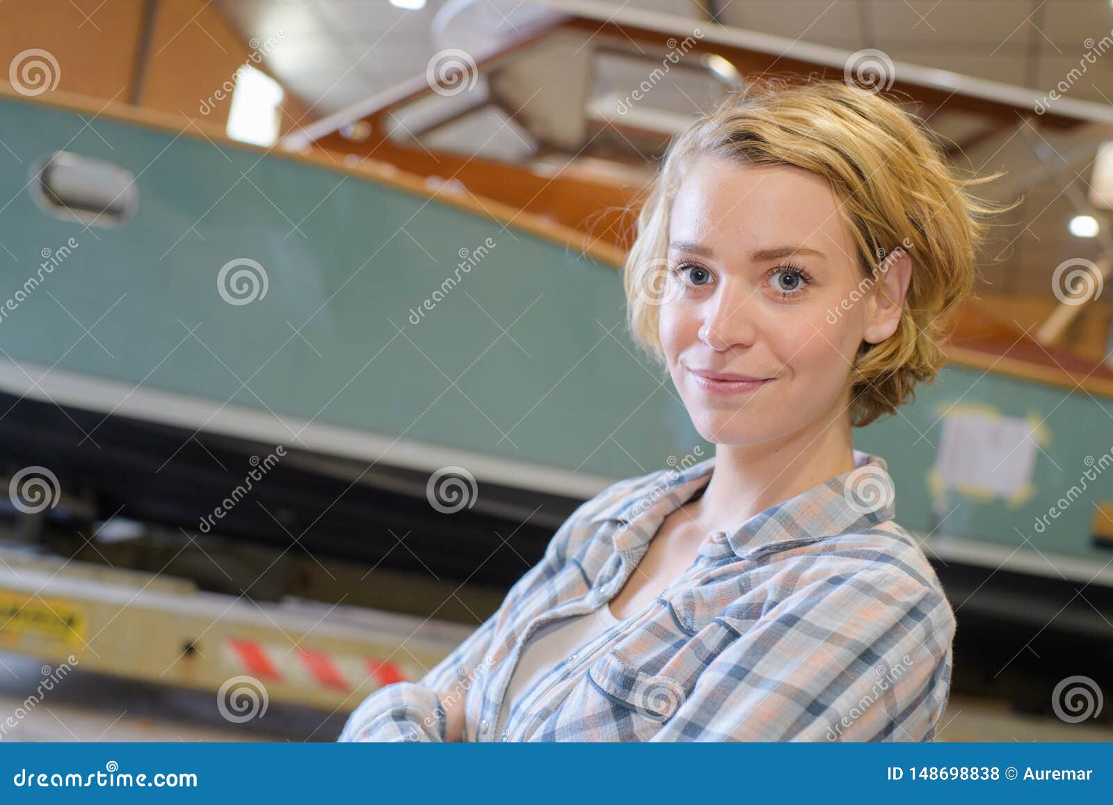 Confident Female Supervisor Holding Clipboard Stock Photo - Image of ...