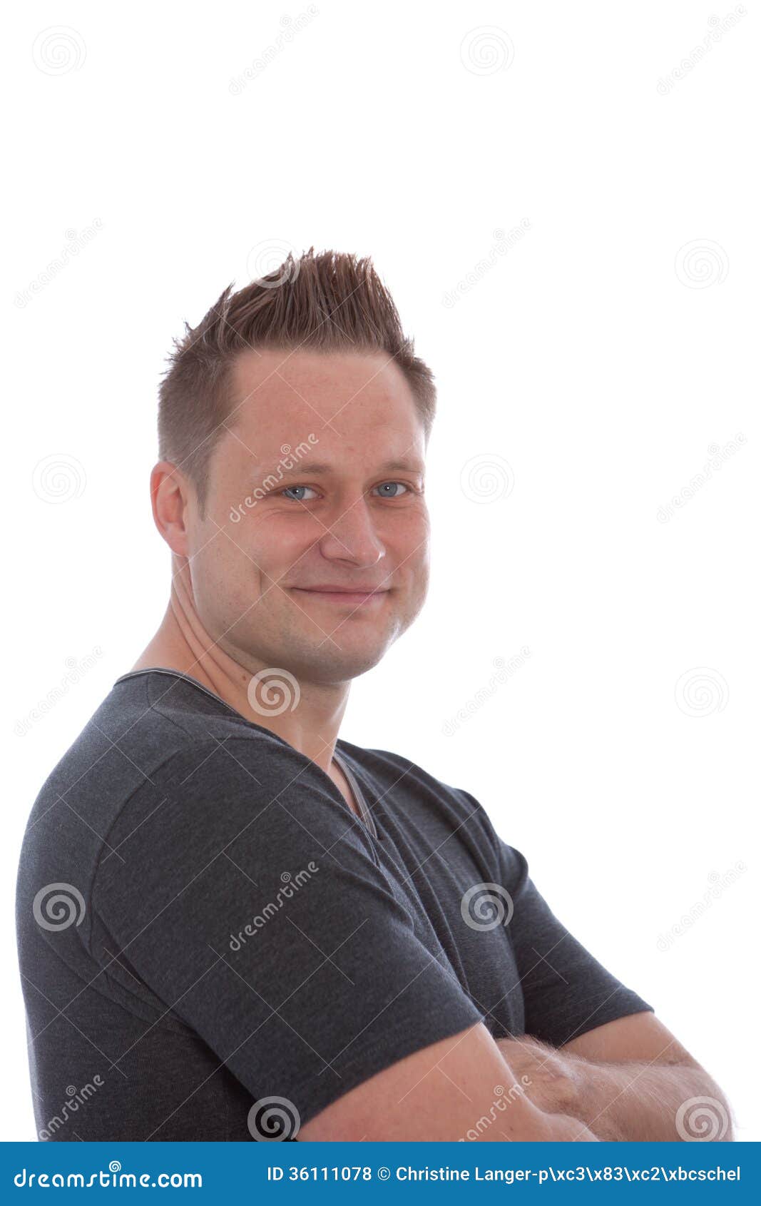 Confident Friendly Young Man Stock Photo - Image of modern, hairstyle ...