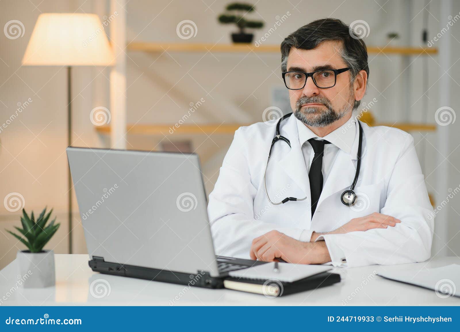 Confident General Practitioner is Ready To Work. Stock Image - Image of ...